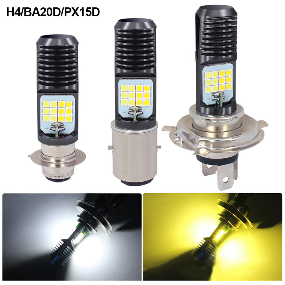 Jual Motorcycle Headlight Motorcycle Scooter H4 BA20D PX15D 24 LED ...