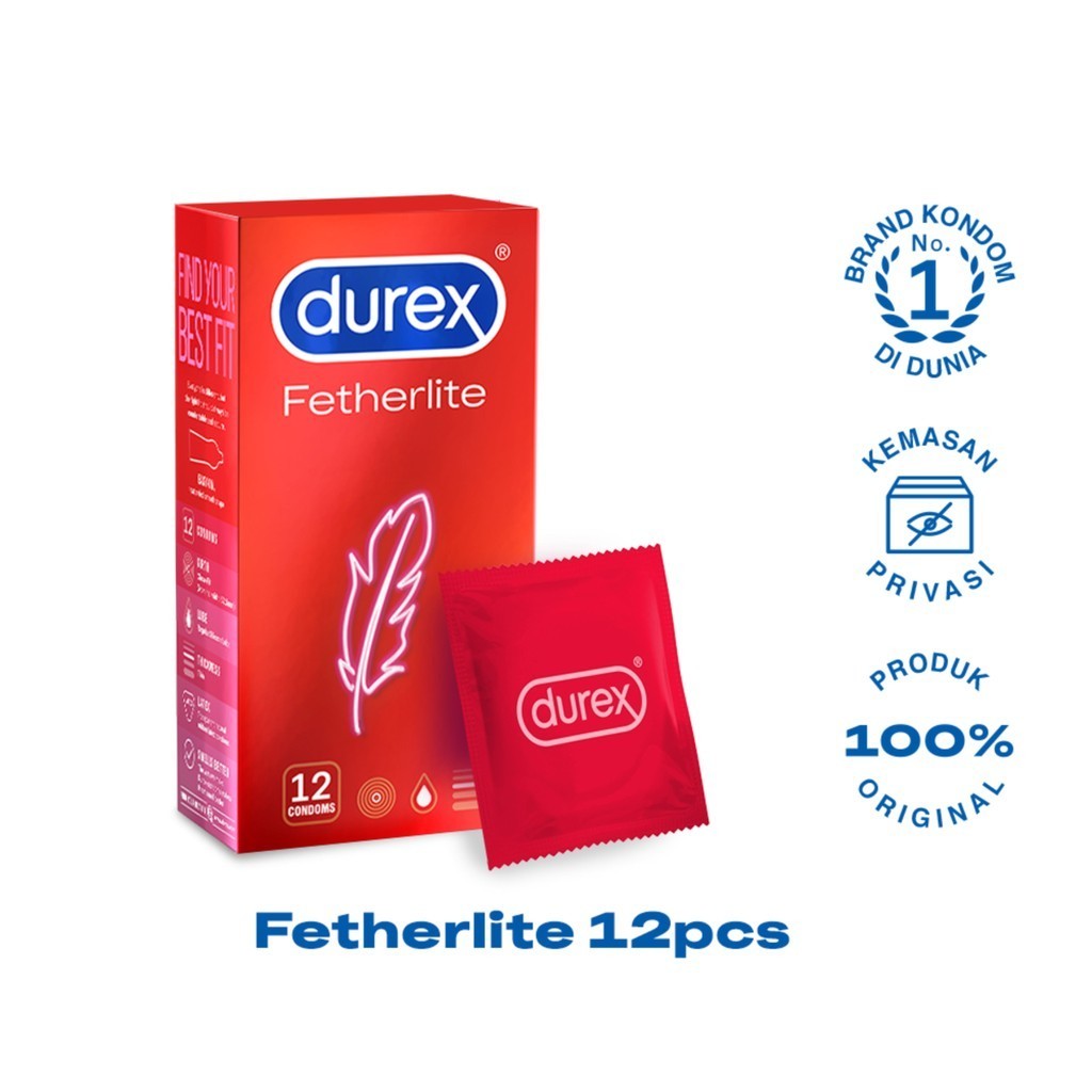 Jual Durex Fetherlite 12 Sachet - Condom Tipis pengaman | Shopee Indonesia