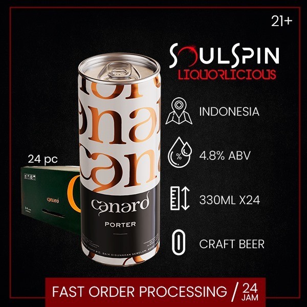 Jual Canard Porter 330ml [ dus isi 24 kaleng ] Indonesian Craft Beer ...