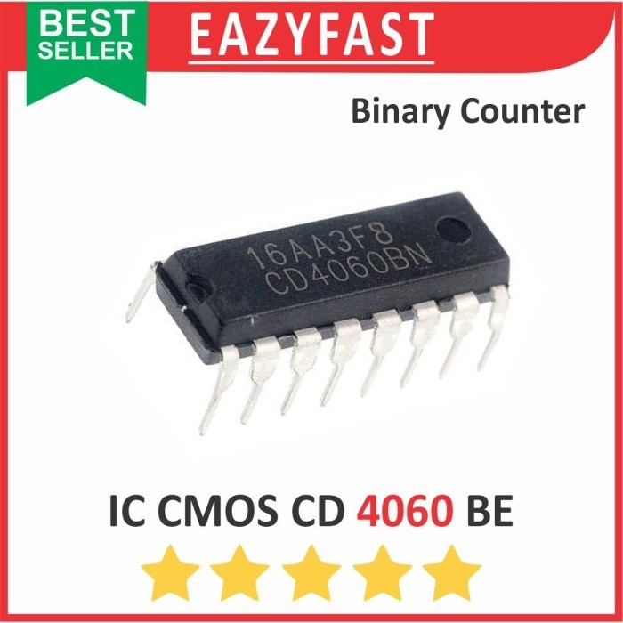 Jual IC CMOS CD 4060 BE DIP 14 Bit Binary Counter Biner CD4060BE CD4060 4060BE CD HD HCF HEF MC ...