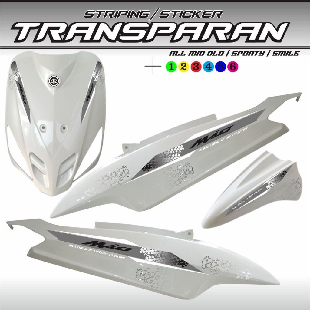 Jual VARIASI STRIPING STICKER TRANSPARAN VARIASI YAMAHA MIO SPORTY ...