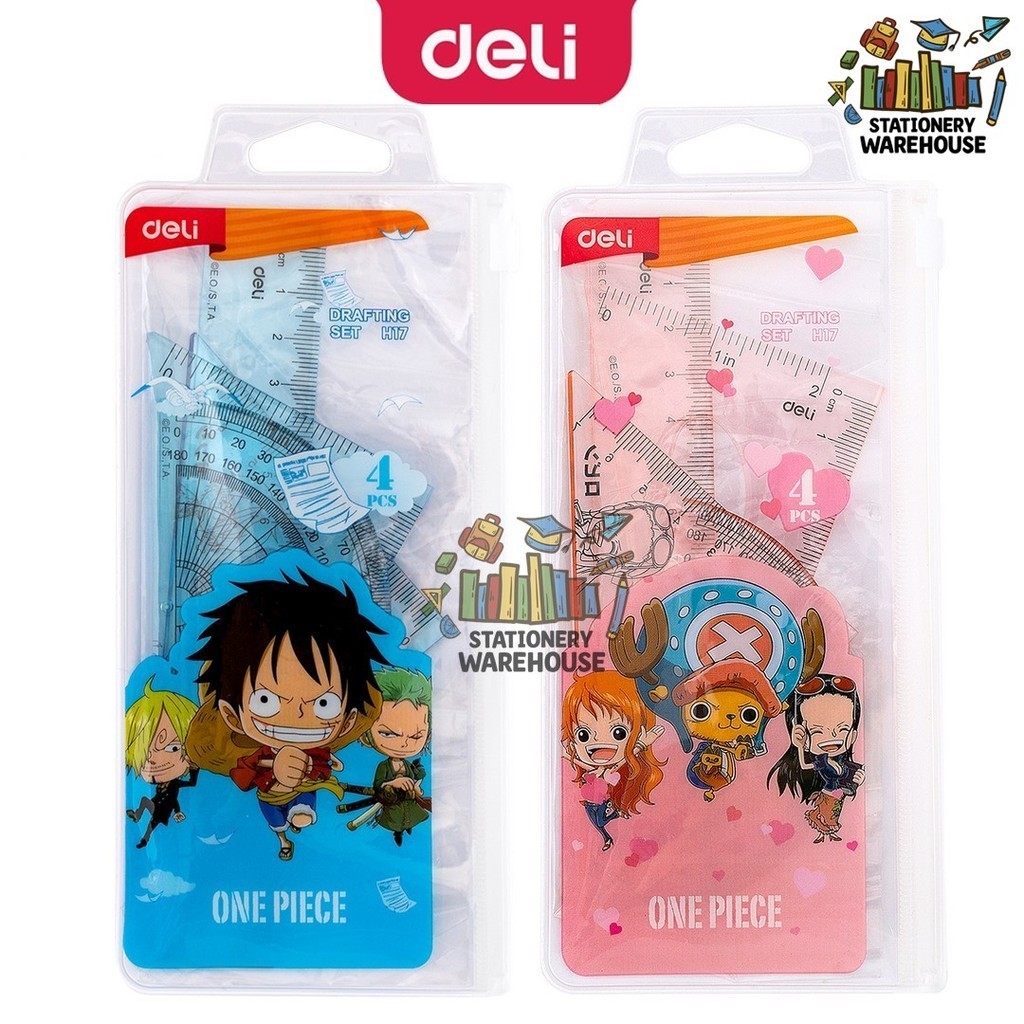 Jual Deli One Piece School Ruler Set / Set Penggaris Sekolah 4 in 1 ...