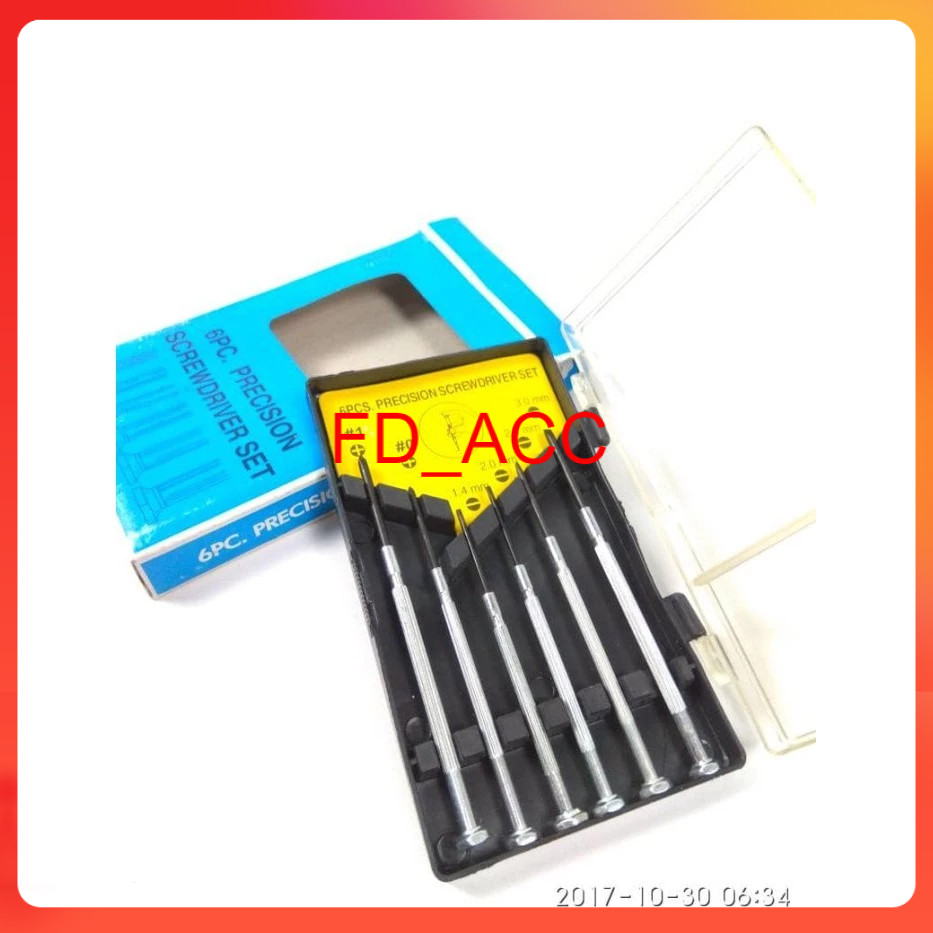 Jual FD Obeng Kecil HP Jam Tangan Screwdriver Set 6 in 1 Glasses Screw ...