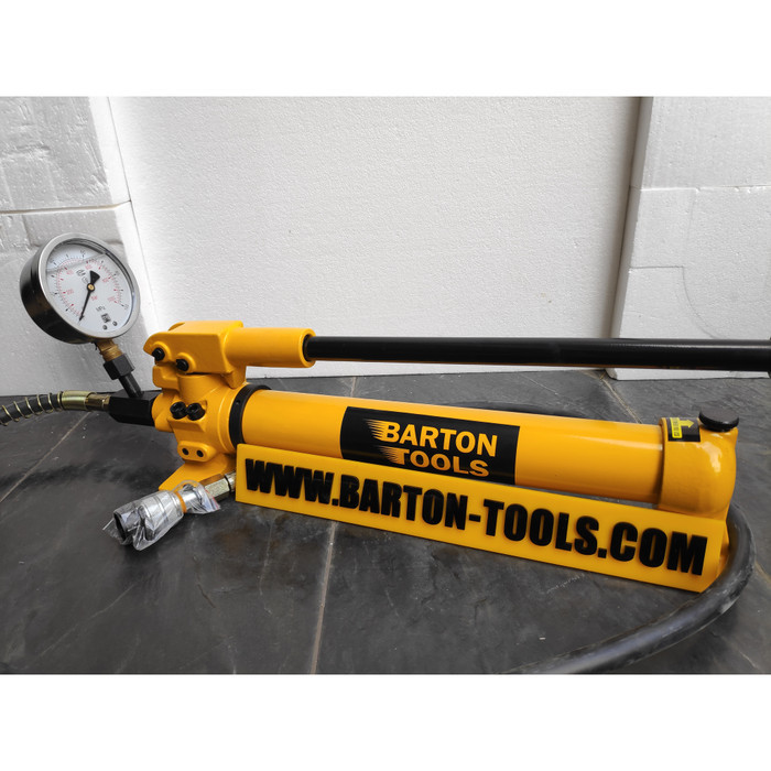 Jual 700ml Hydraulic Pump Pompa Manual Gauge Hidrolik Single Acting BARTON | Shopee Indonesia