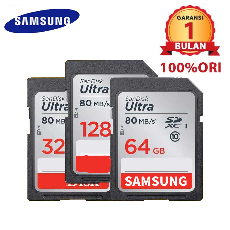 Jual SAMSNNG SD Kartu memori card kamera hp canon SD Card 32GB 64GB ...