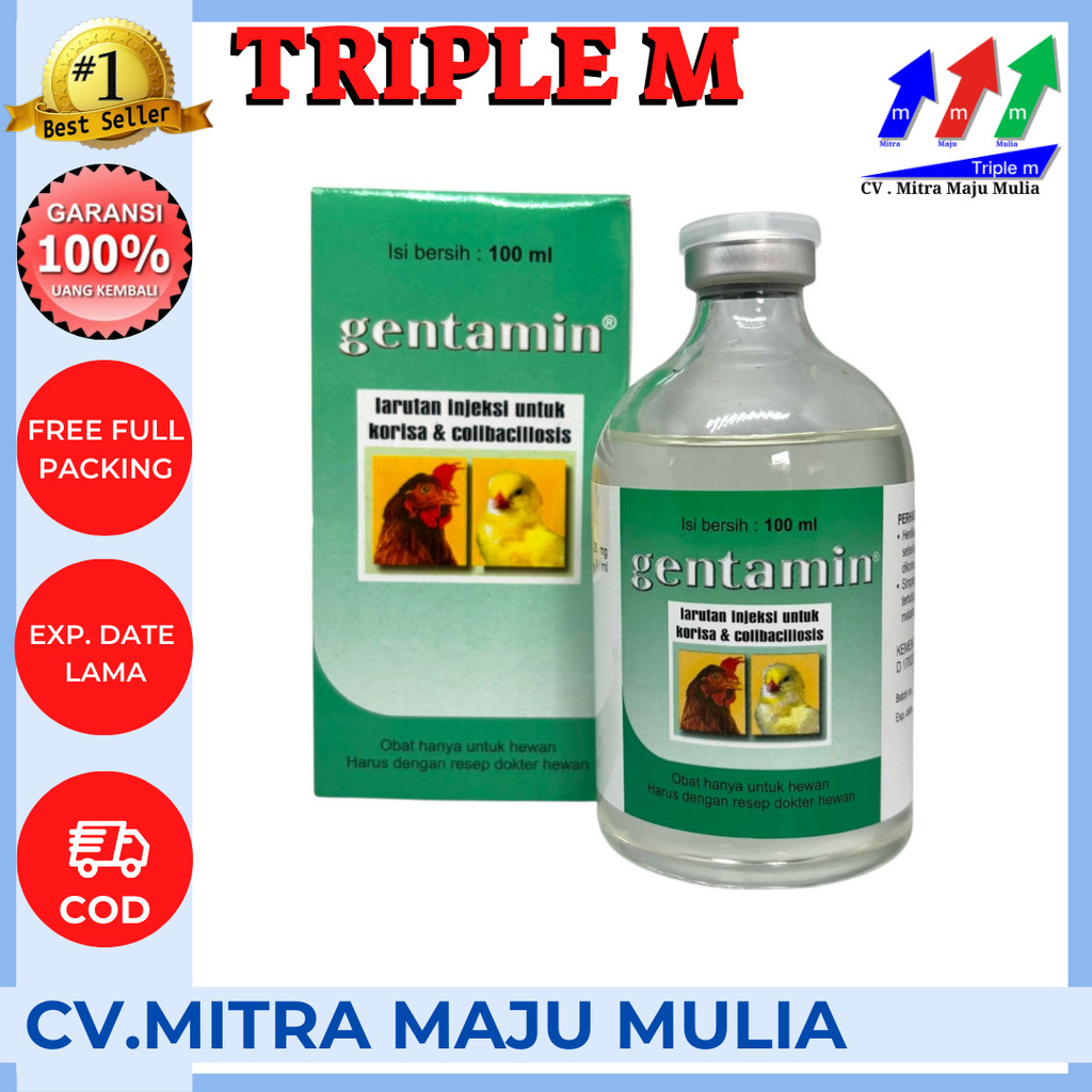 Jual GENTAMIN 100 ml MEDION - Obat Korisa Snot Collbacillosis Unggas ...