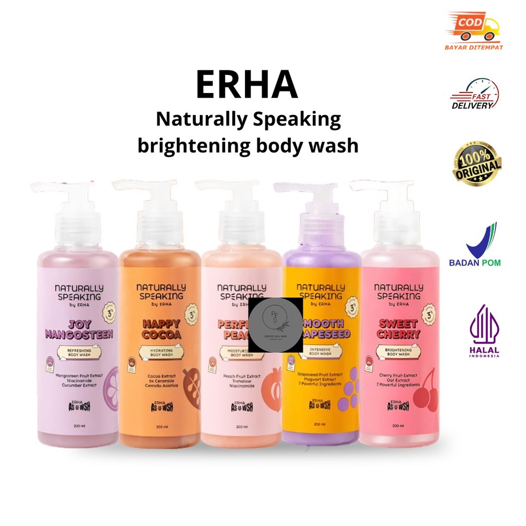 Jual Erha Naturally Speaking Body Wash Series | Shopee Indonesia
