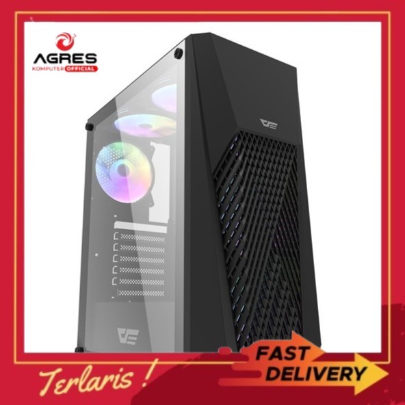 Jual Aigo Casing DarkFlash DK150 TEMPERED GLASS ATX, mATX - Black | Shopee Indonesia