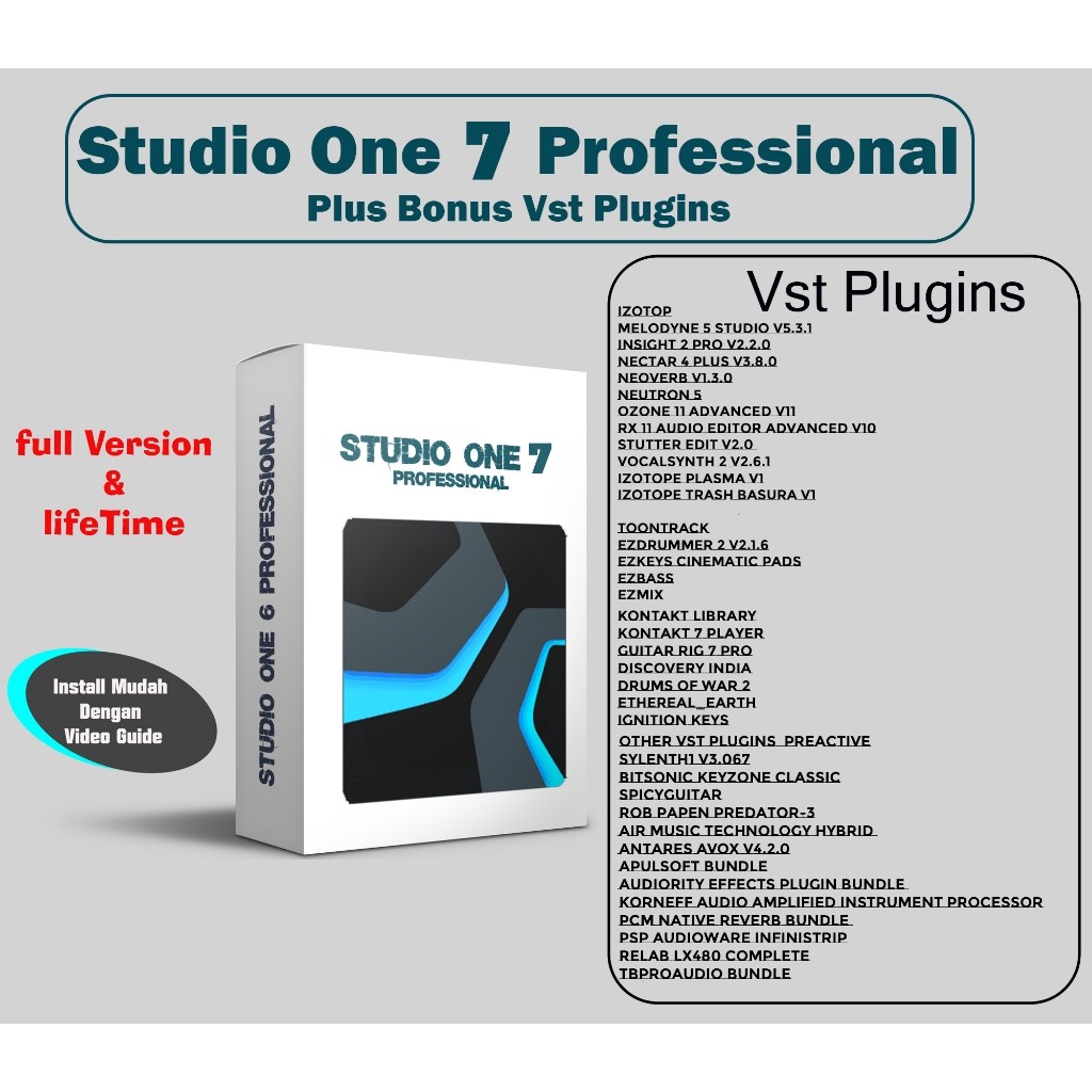 Jual (DAW) Studio One 7 Plus VST Plugins recording/mixing/mastering ...
