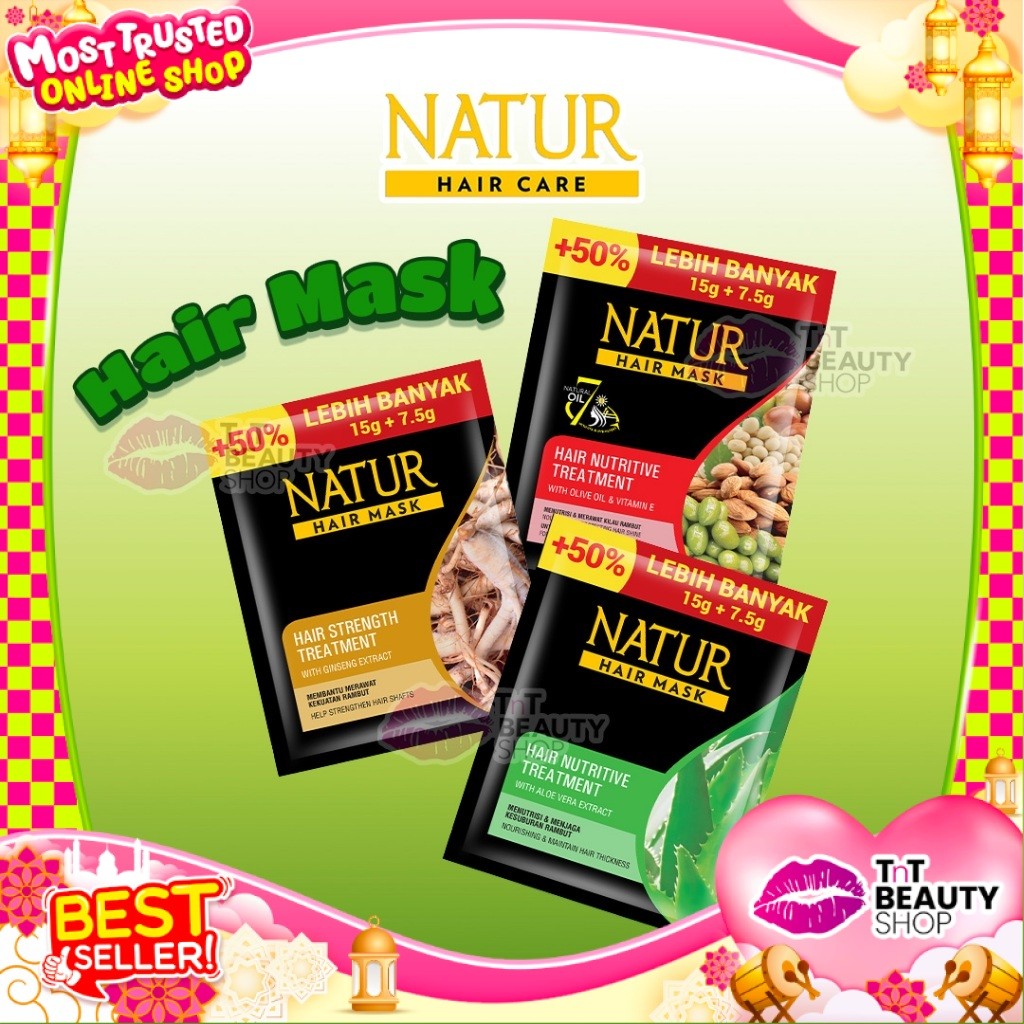 Jual NATUR Hair Mask SACHET | TnT Beauty Shop | Shopee Indonesia
