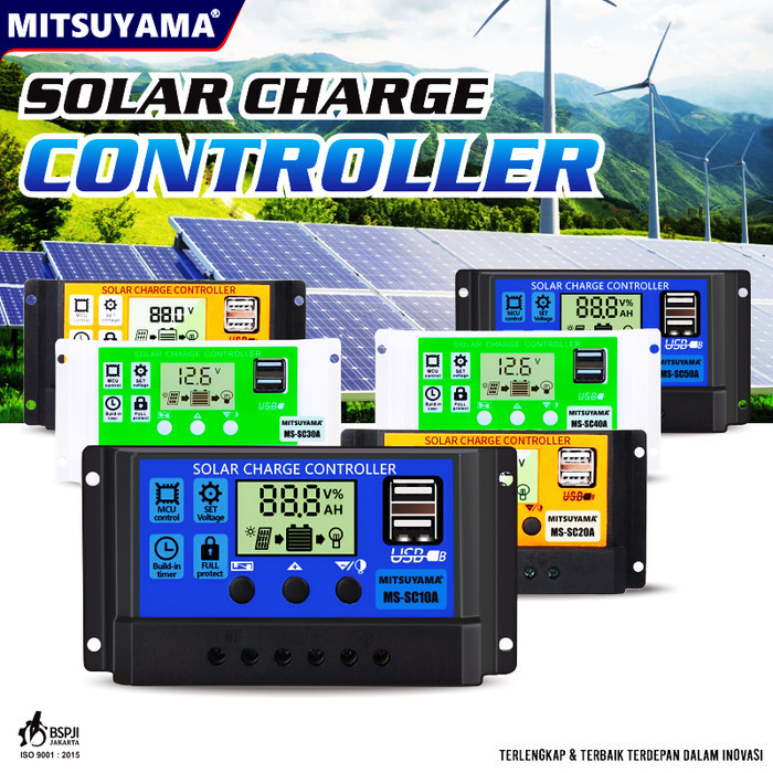 Jual Solar Charge Controller Mitsuyama PWM 10A / 20A / 30A / 40A / 50A / 60A | Shopee Indonesia
