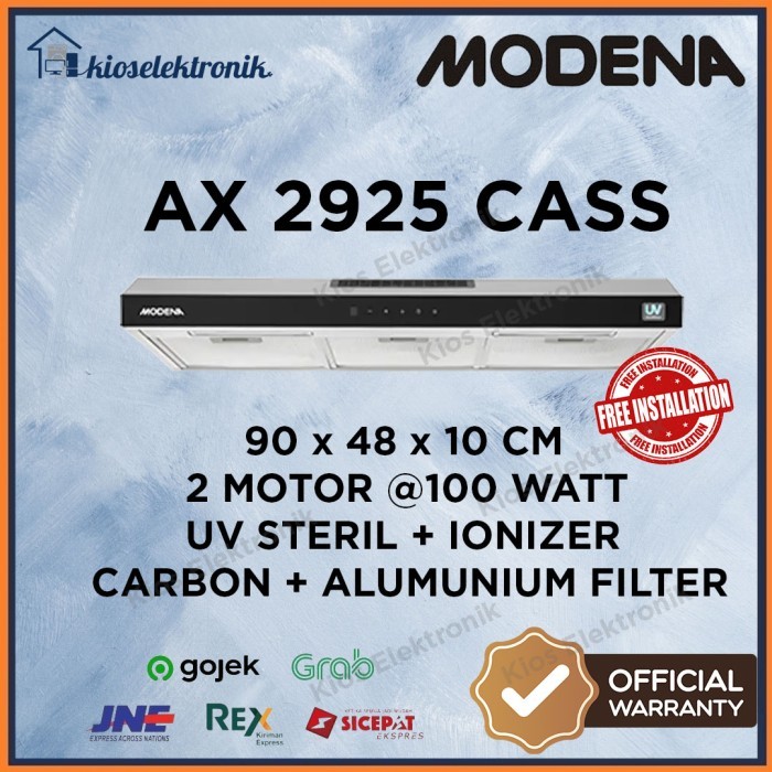 Jual Modena AX 2925 CASS Cooker Hood - Purifier UV AX2925CASS - AX2925 ...