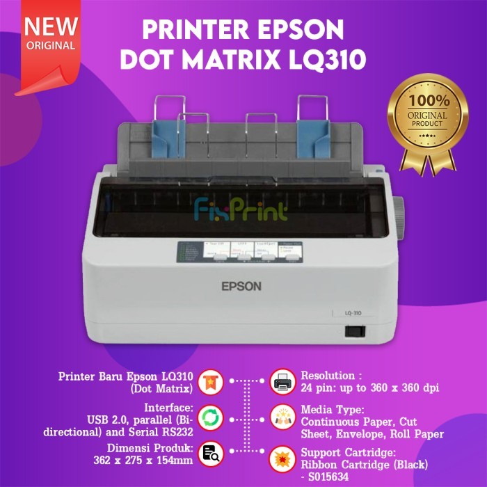 Jual Printer Epson Dot Matrix LX310 LX-310 LX 310 atau LQ310 LQ-310 LQ 310 | Shopee Indonesia