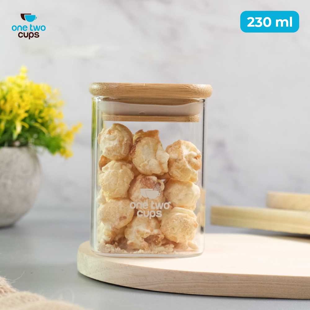 Jual One Two Cups Toples Kaca Penyimpanan Makanan Kedap Udara Storage ...