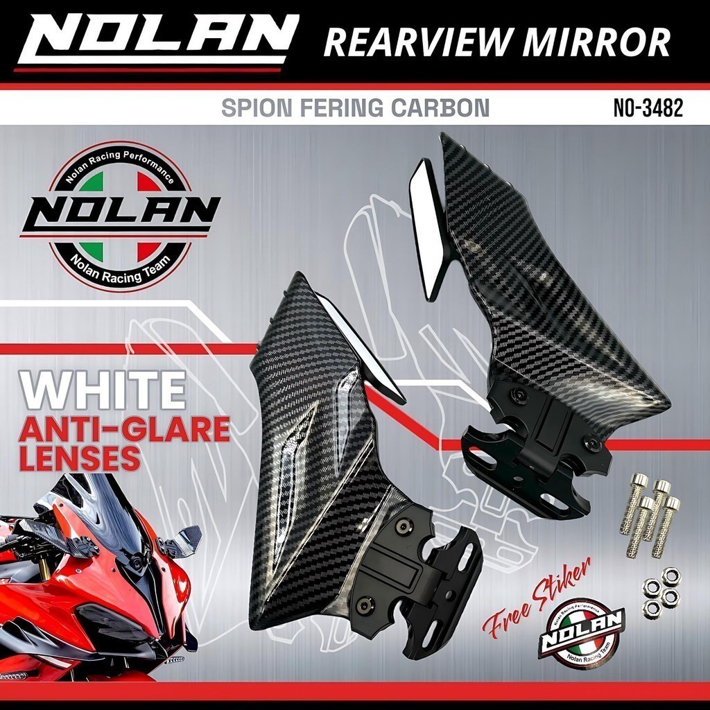 Jual Spion NOLAN Model FERING CARBON Universal Motor Sport NINJA 250 ...