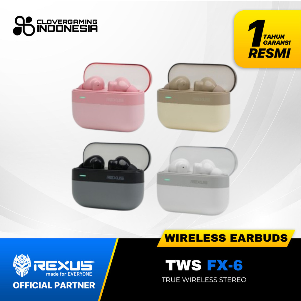 Jual Rexus FX6 FX-6 TWS Wireless Earbuds Bluetooth 5.3 ANC Touch ...