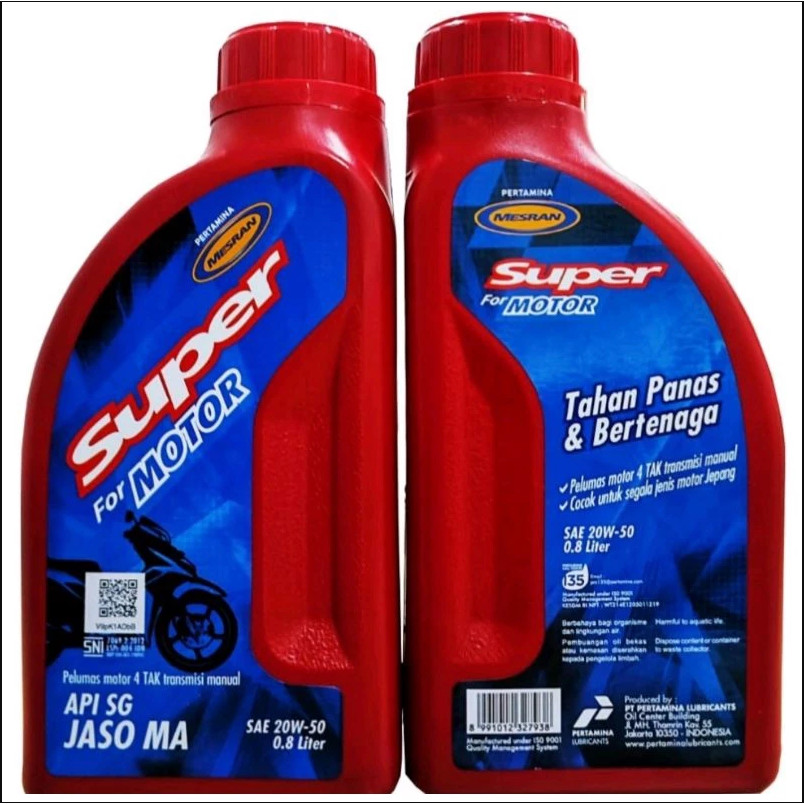 Jual Oli Mesran Super Motor 800ml Oli Pertamina Mesran Super 800ml ...