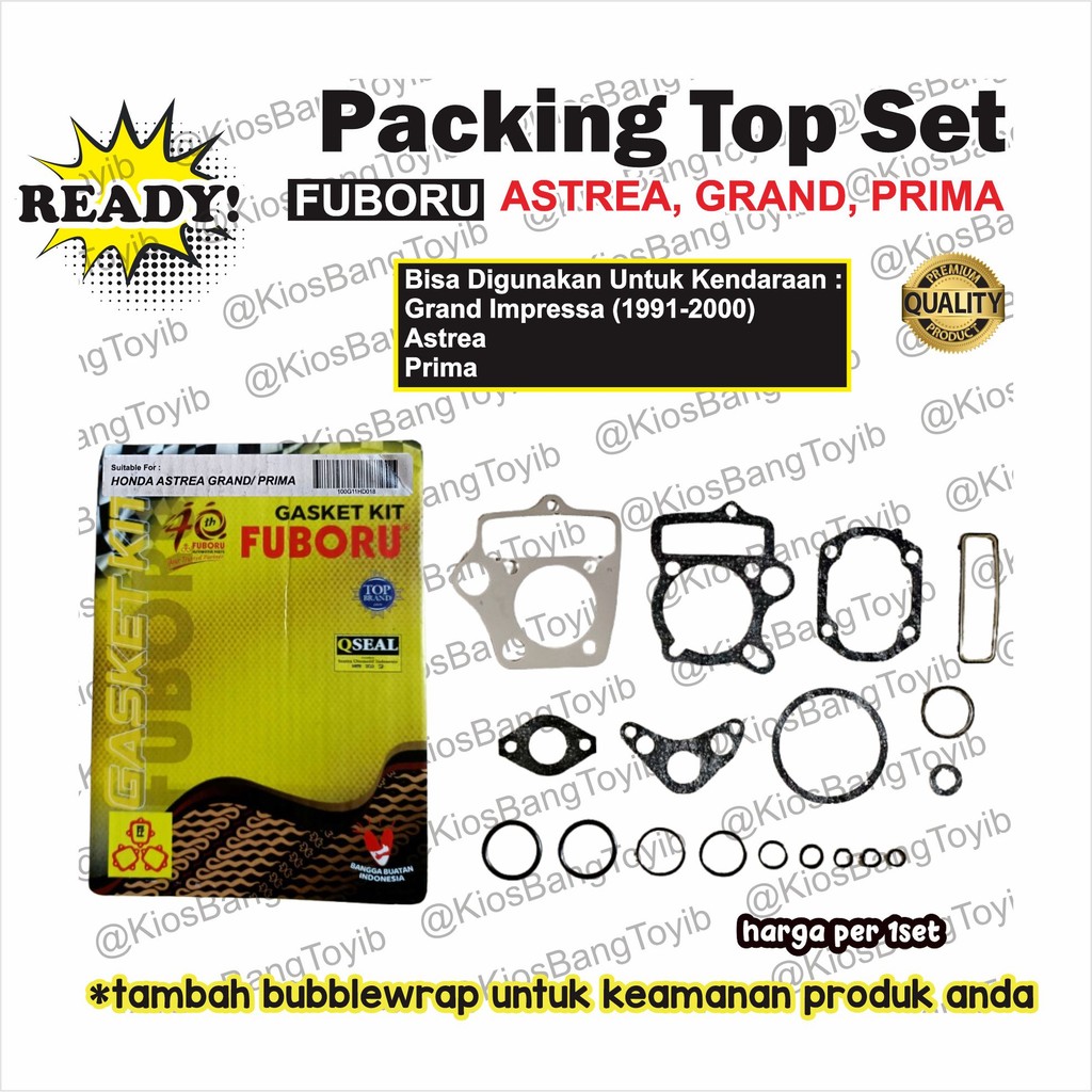 Jual Gasket Kit Paking Packing Top Set Honda Astrea Grand/Prima (Fuboru ...