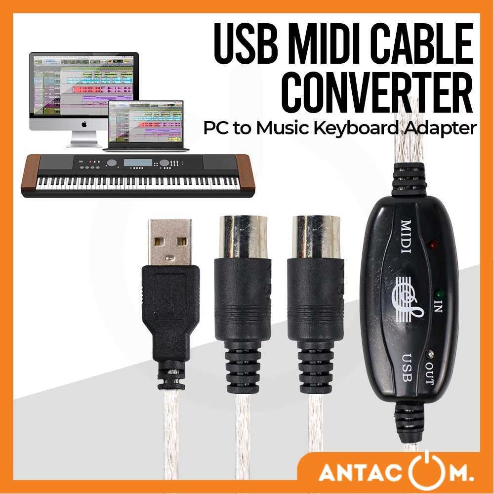 Jual USB MIDI Cable Converter PC to Music Keyboard Adapter Cable 2M | Shopee Indonesia