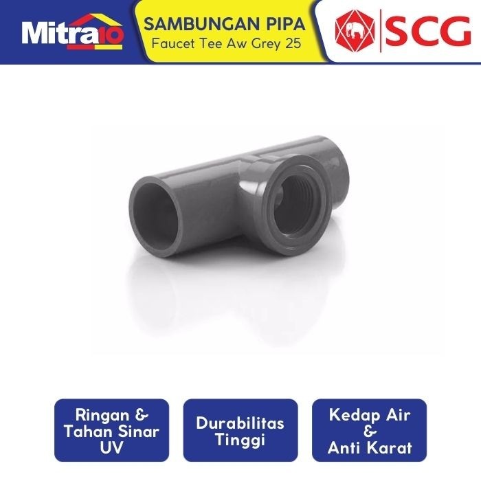 Jual Faucet Tee PVC 1 Inch AW Grey - SCG | Shopee Indonesia