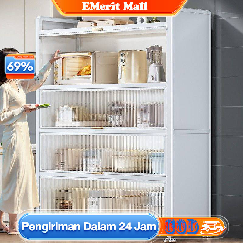 Jual Rak Lemari Dapur Rak Kabinet Dapur Lemari Piring Multi-layer Rak ...