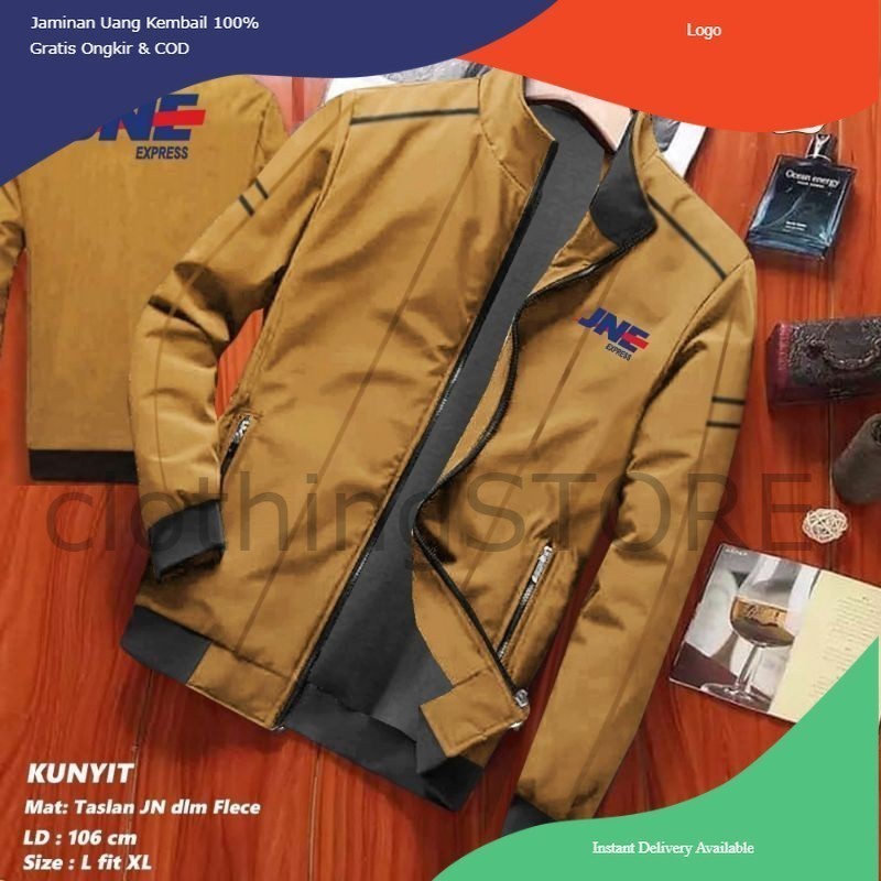 Jual JAKET JNE EXPRESS FREE NAMA SABLON WATERPROOF TERBARU | Shopee ...