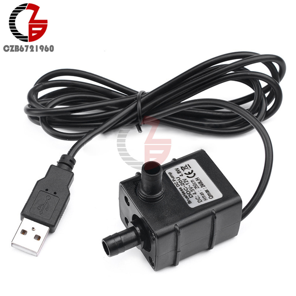 Jual 4.8W 240L/H Mini USB Water Pump DC 5V-12V USB Micro Submersible ...