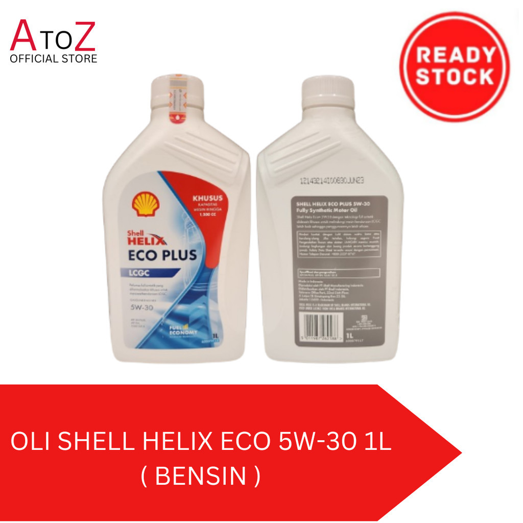 Jual OLI SHELL HELIX ECO 5W-30 1L ( BENSIN ) | Shopee Indonesia