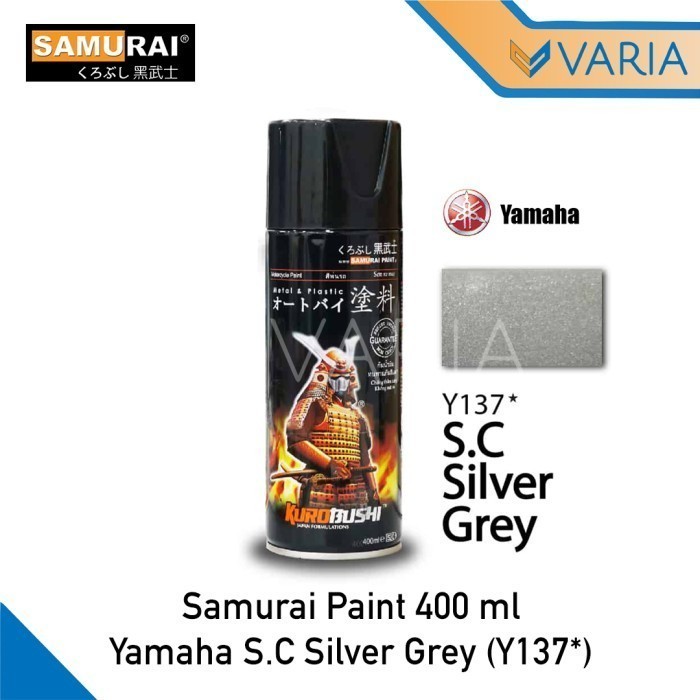 Jual Samurai Paint 400 ml Yamaha S.C Silver Grey Y137 Engine Part ...