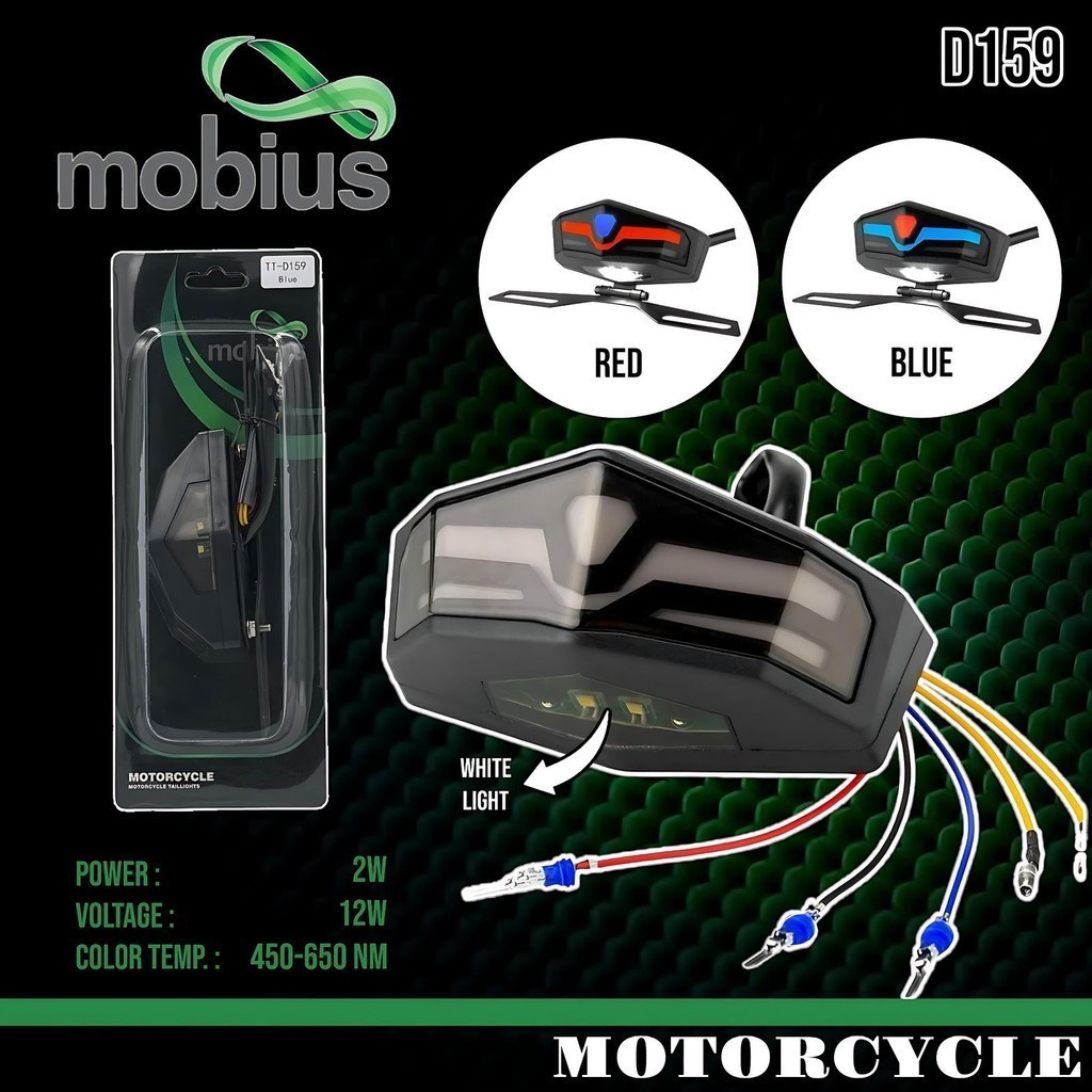 Jual Lampu Stop MOBIUS Plus Breket Plat nomor BLKG LED 3 in 1 Custom ...