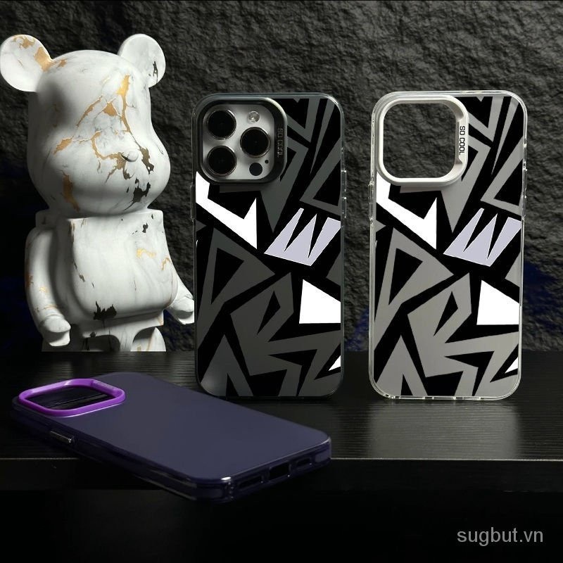 Jual [COD] Casing ponsel IMD modis hitam dan putih cocok untuk IPhone ...