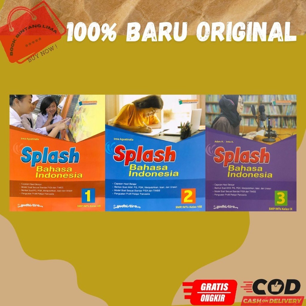 Jual Kurikulum Merdeka Buku Splash Bahasa Indonesia Kelas 1 2 3 7 8 9 SMP/MTs Penerbit ...