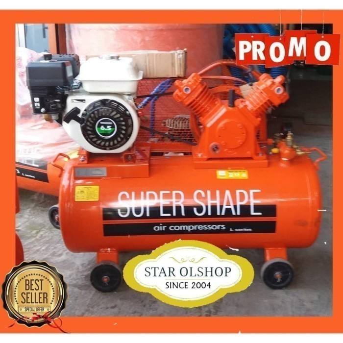Jual Laku Compressor Udara 1 Hp Super Shape Bensin Kompresor Angin ...