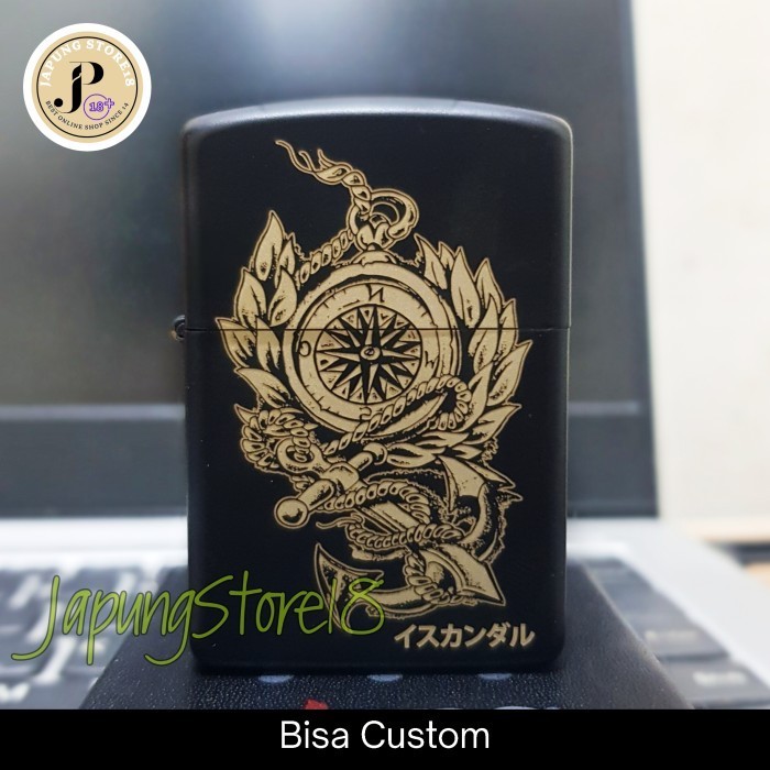 Jual Korek Api Zippo Kompas Keren Grafir Laser Zippo Custom desain logo dan foto bebas korek api ...