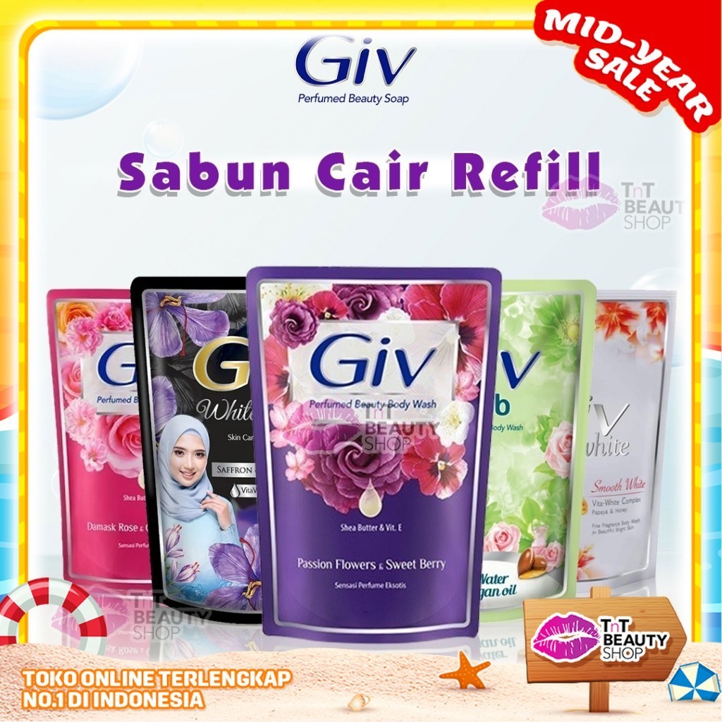 Jual GIV Body Wash Sabun Cair Refill 400ml / 250ml | TnT Beauty Shop ...