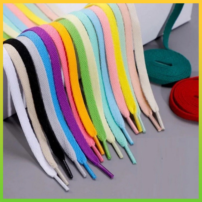 Jual Tali Sepatu Gepeng Warna Warni SEPASANG / Tali Sepatu Sepasang ...