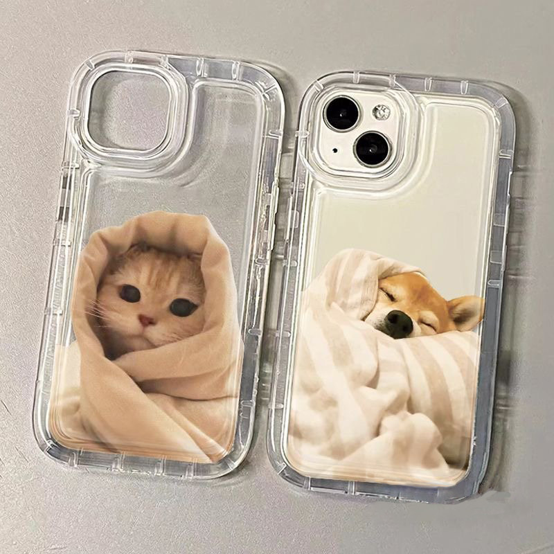 Jual Kucing dan anjing ditutupi selimut transparan soft case Redmi A5 12 13C 12C Xiaomi 15 Ultra ...