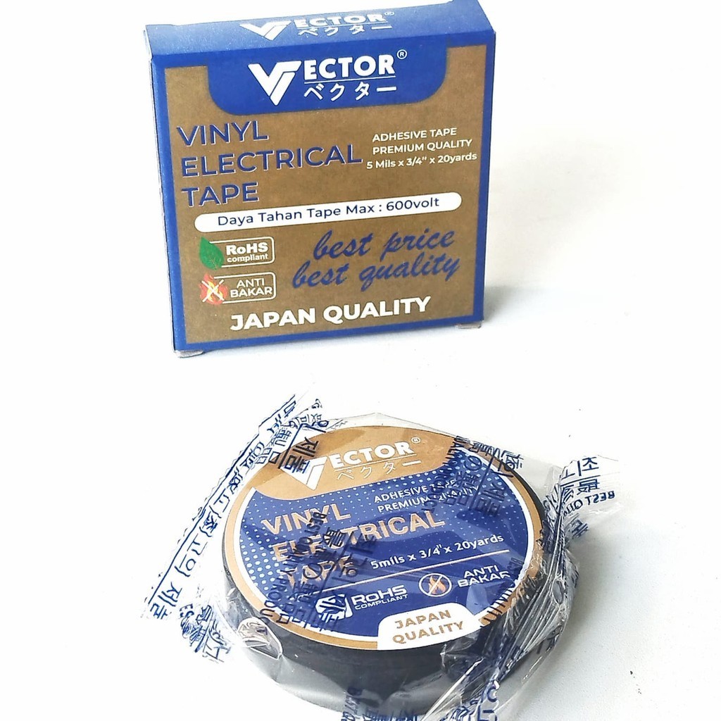 Jual Isolasi Kabel Listrik Vector Vinyl Electrical Tape | Shopee Indonesia