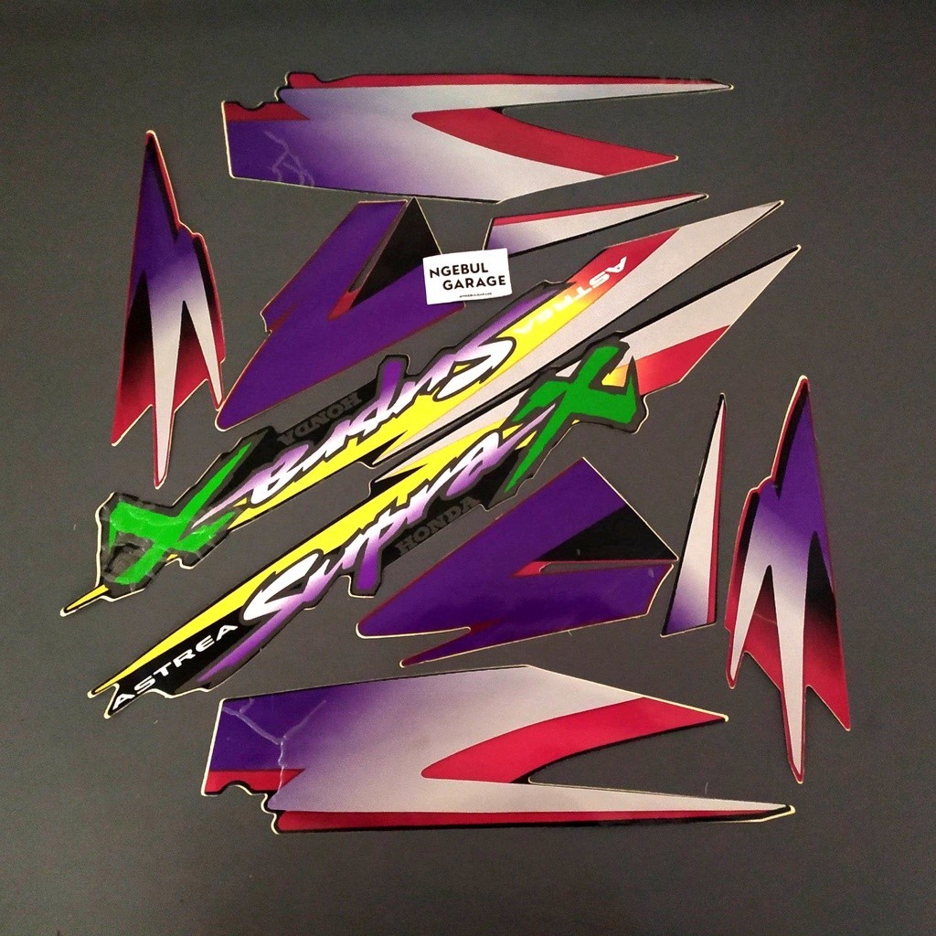 Jual Stiker Supra X 2000 Striping HONDA IMI UNGU KUNING HIJAU | Shopee ...