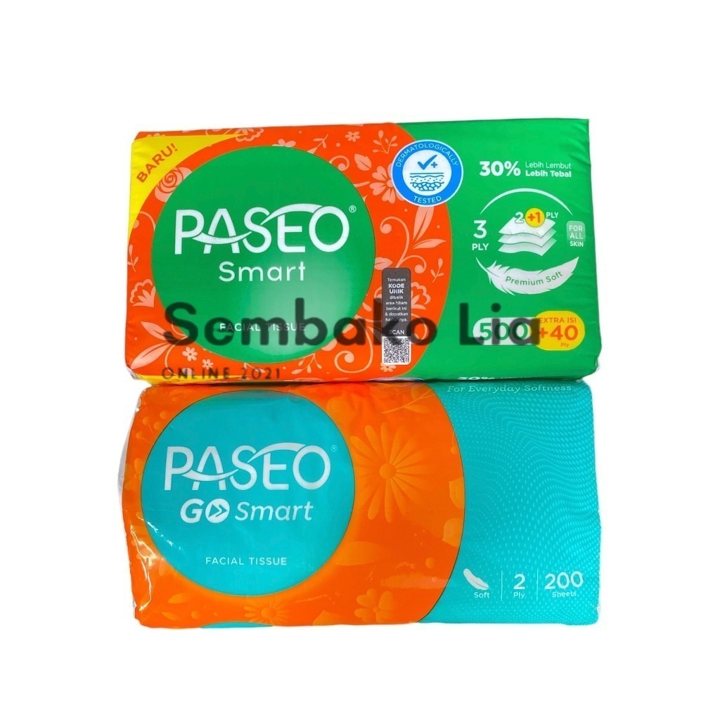 Jual Tissue PASEO Go Smart 200 Sheet / Paseo Smart Tissue 2ply Isi 540 ...