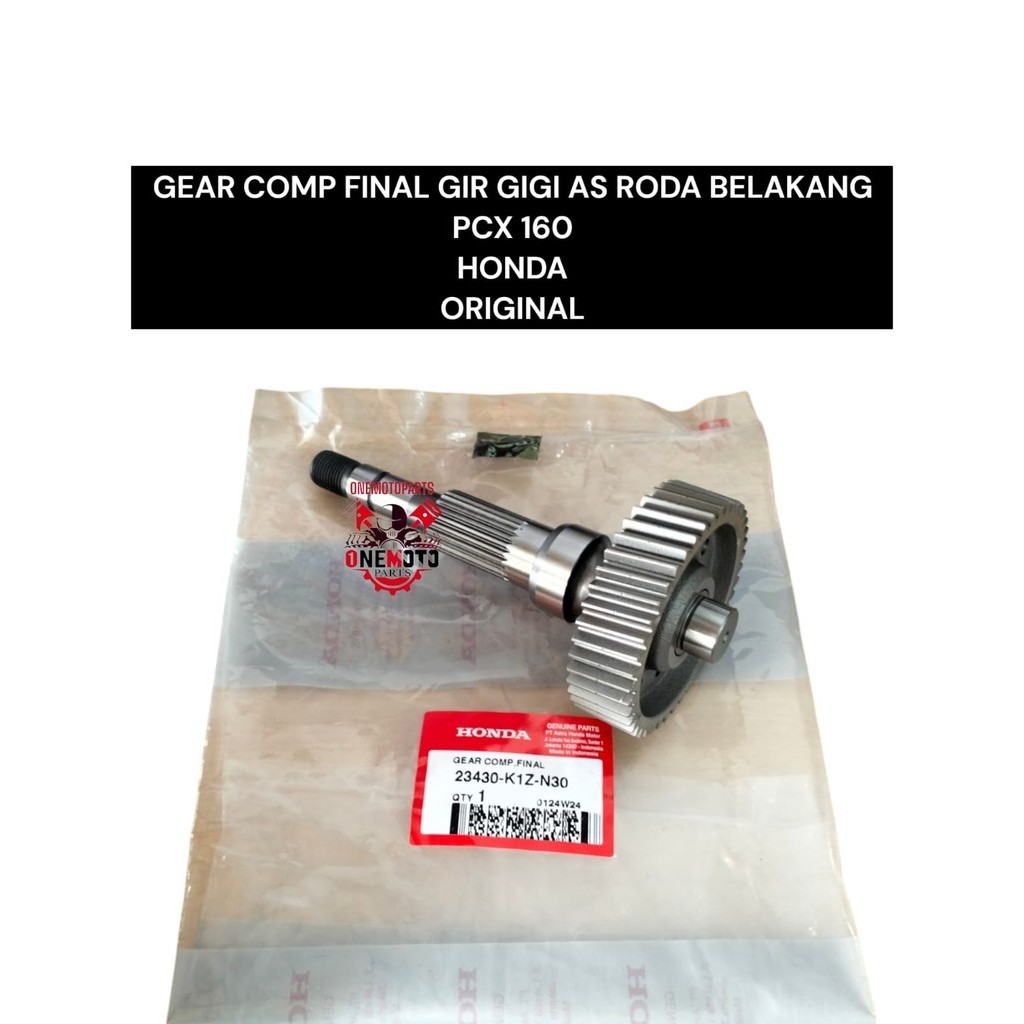 Jual COMP GEAR FINAL GIR GIGI AS RODA BELAKANG PCX 160 HONDA ORIGINAL 23430-K1Z-N30 | Shopee ...