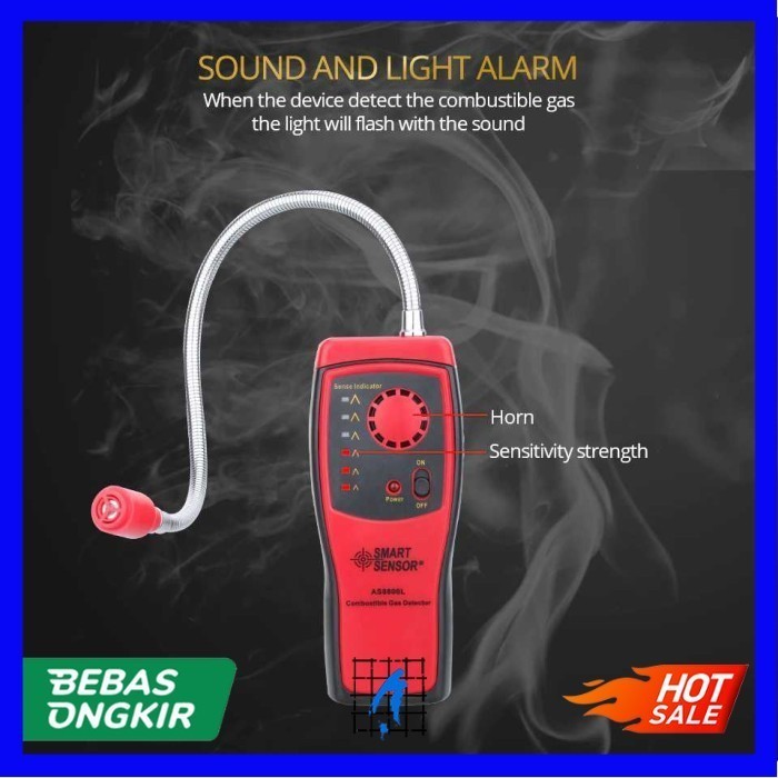 Jual Alat Deteksi Gas Bocor Analyzer Combustible Detector | Shopee ...