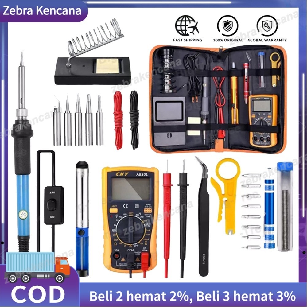 Jual Solder Listrik 60 Watt Murah Paket Penyedot Penghisap Timah Set Kit Lengkap Komplit Station ...