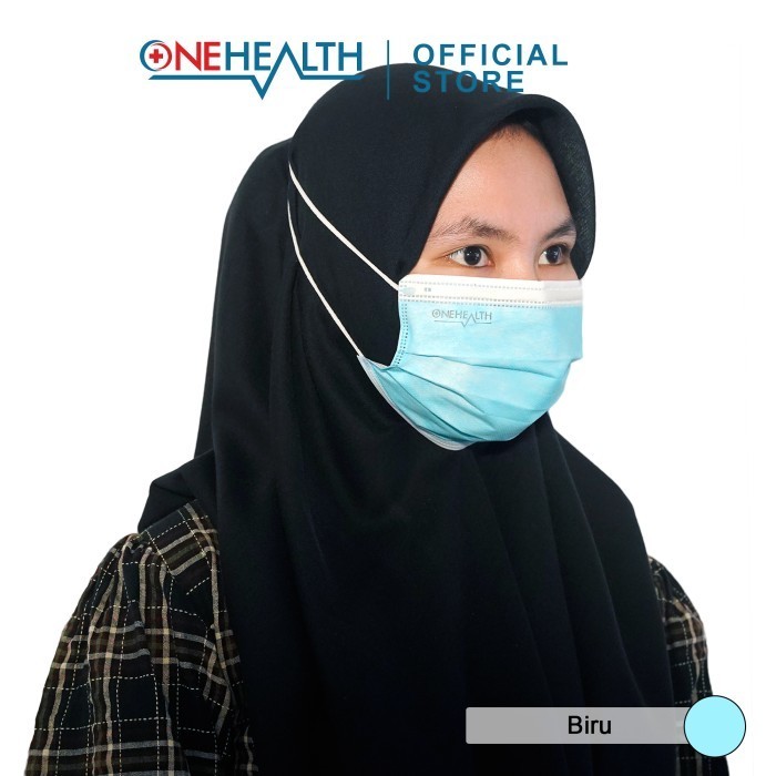 Jual MASKER MEDIS ONEHEALTH HIJAB / JILBAB 3-PLY SURGICAL FACE MASK ...