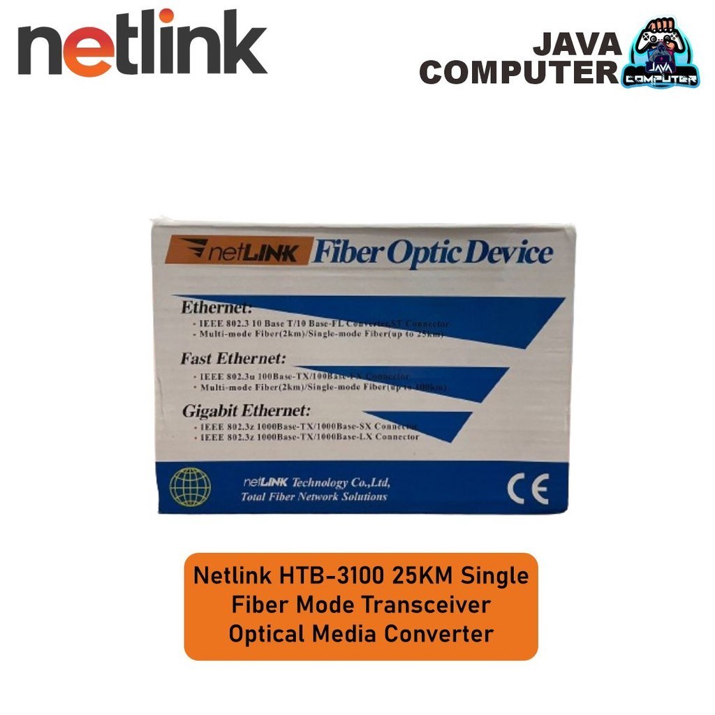Jual Netlink HTB-3100 25km single fiber Optical Media Converter ...