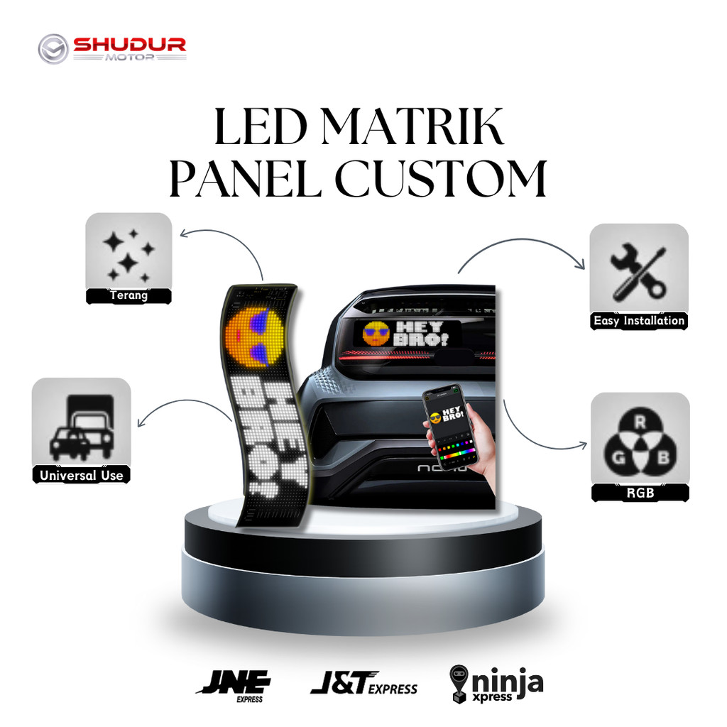Jual LED Strip Matrix Panel Custom Tulisan USB Bluetooth Layar Display ...
