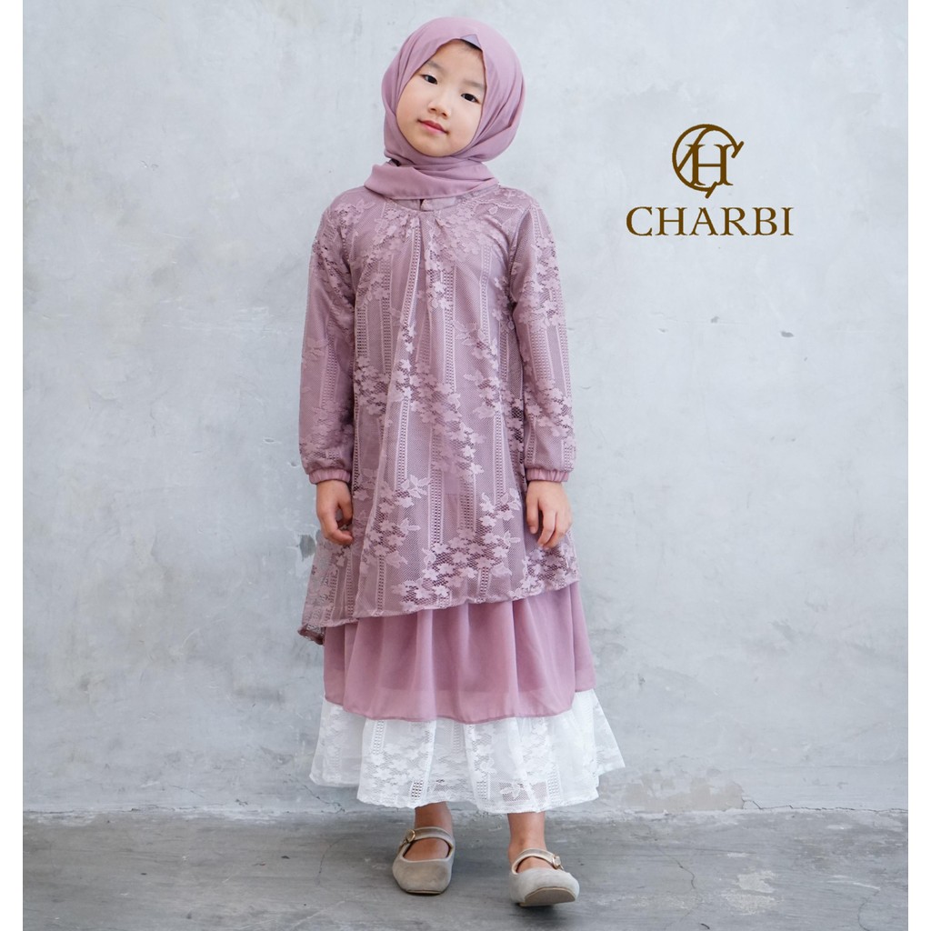 Jual GAMIS AUREEN - MALIKA MIX WITH BABYDOLL FULL FURING ANAK ANAK ...