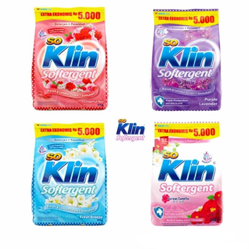 Jual SO KLIN softergent detergent powder series SO KLIN detergent bubuk ...