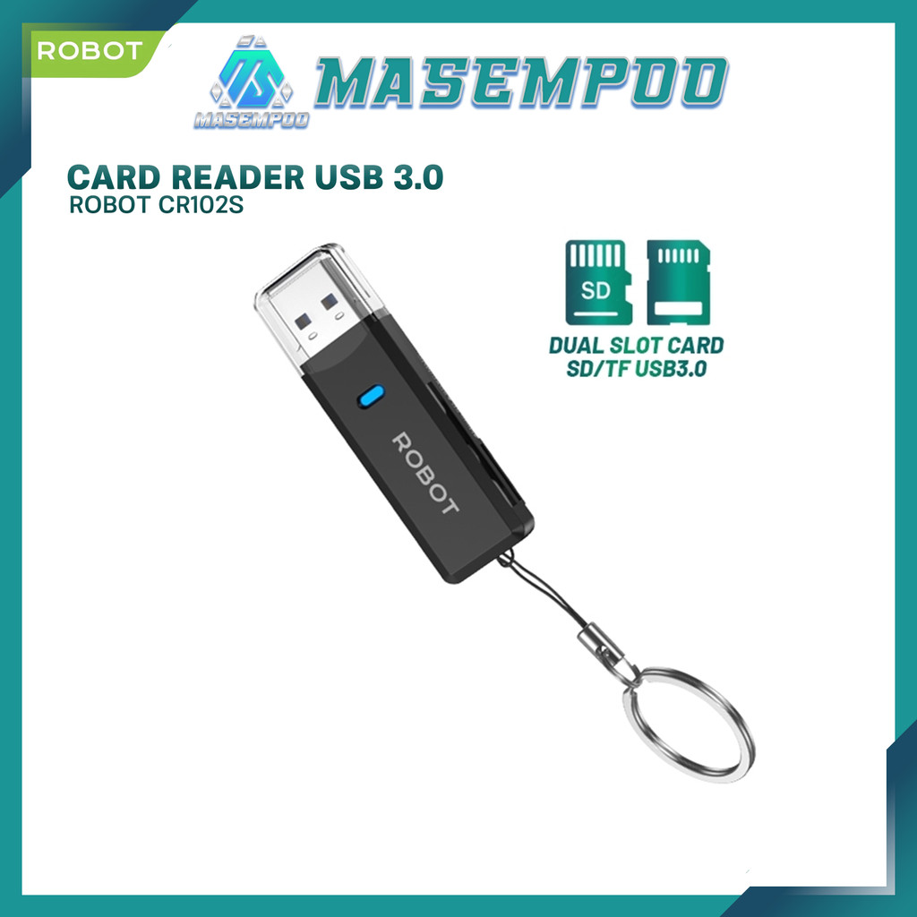 Jual ROBOT Card Reader USB 3.0 CR102S Kecepatan Tinggi 2 Slot Card - TF ...
