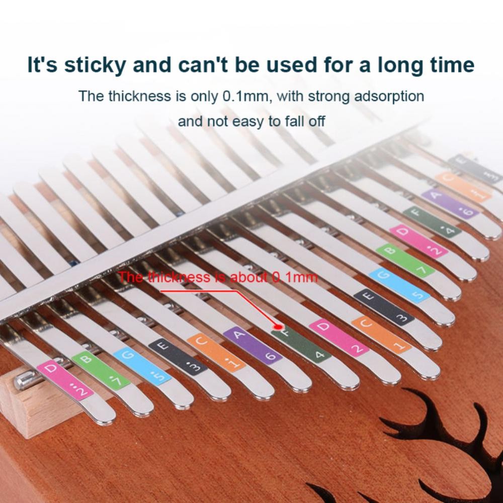 Jual Kalimba Scale Sticker Musical Five Finger Harp Sticker Thumb Harp ...
